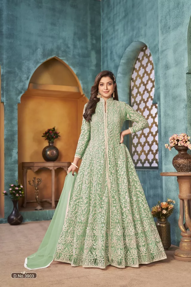 Bollywood Shalwar Kameez Party Wear Gown Dress Anarkali Pakistani ...