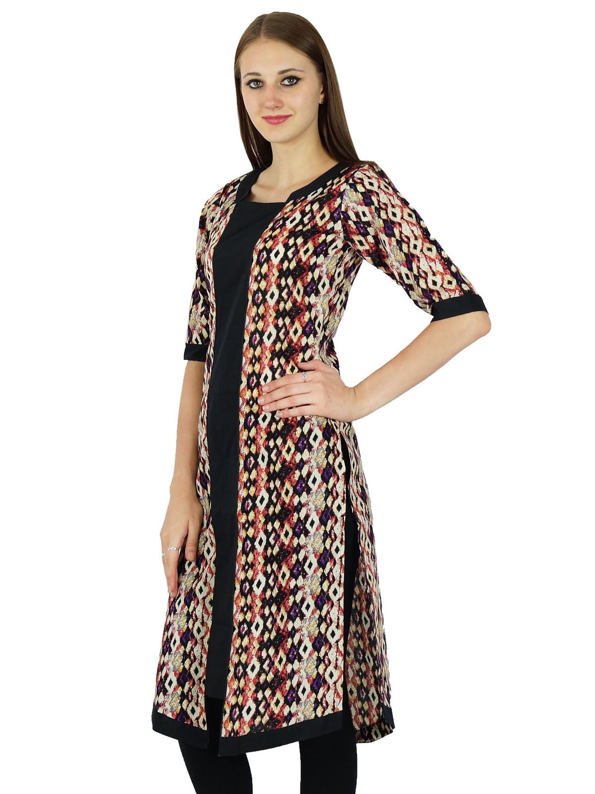 Bollywood Tunic Printed Kurta Indian Ethnic Designer Women Cotton Dress ...