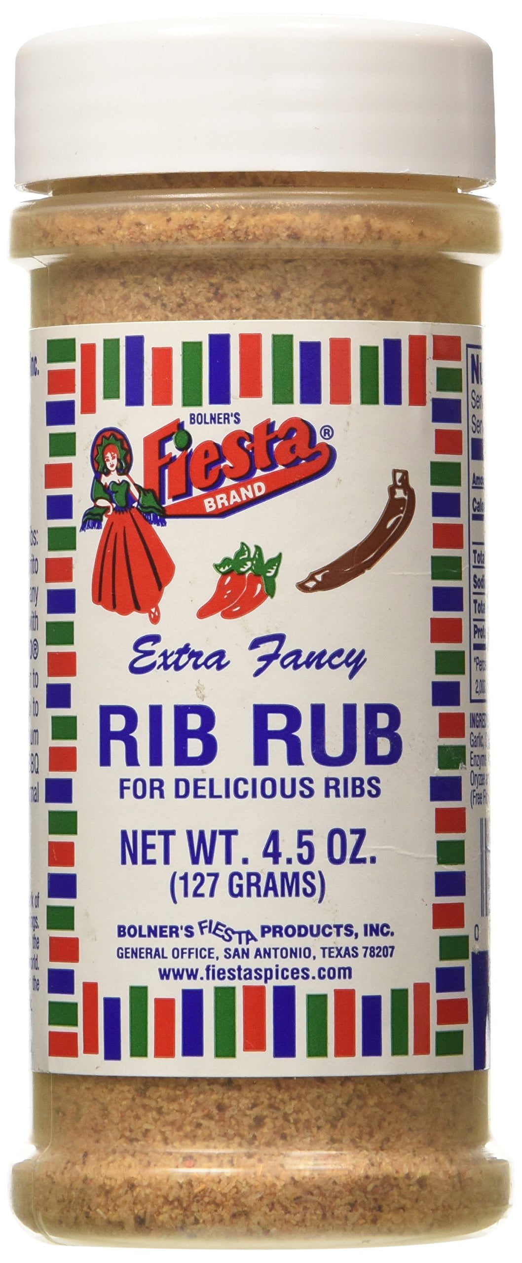 Bolner Fiesta Extra Fancy MSF2 4.5 oz. Rib Rub For Delicious Ribs ...