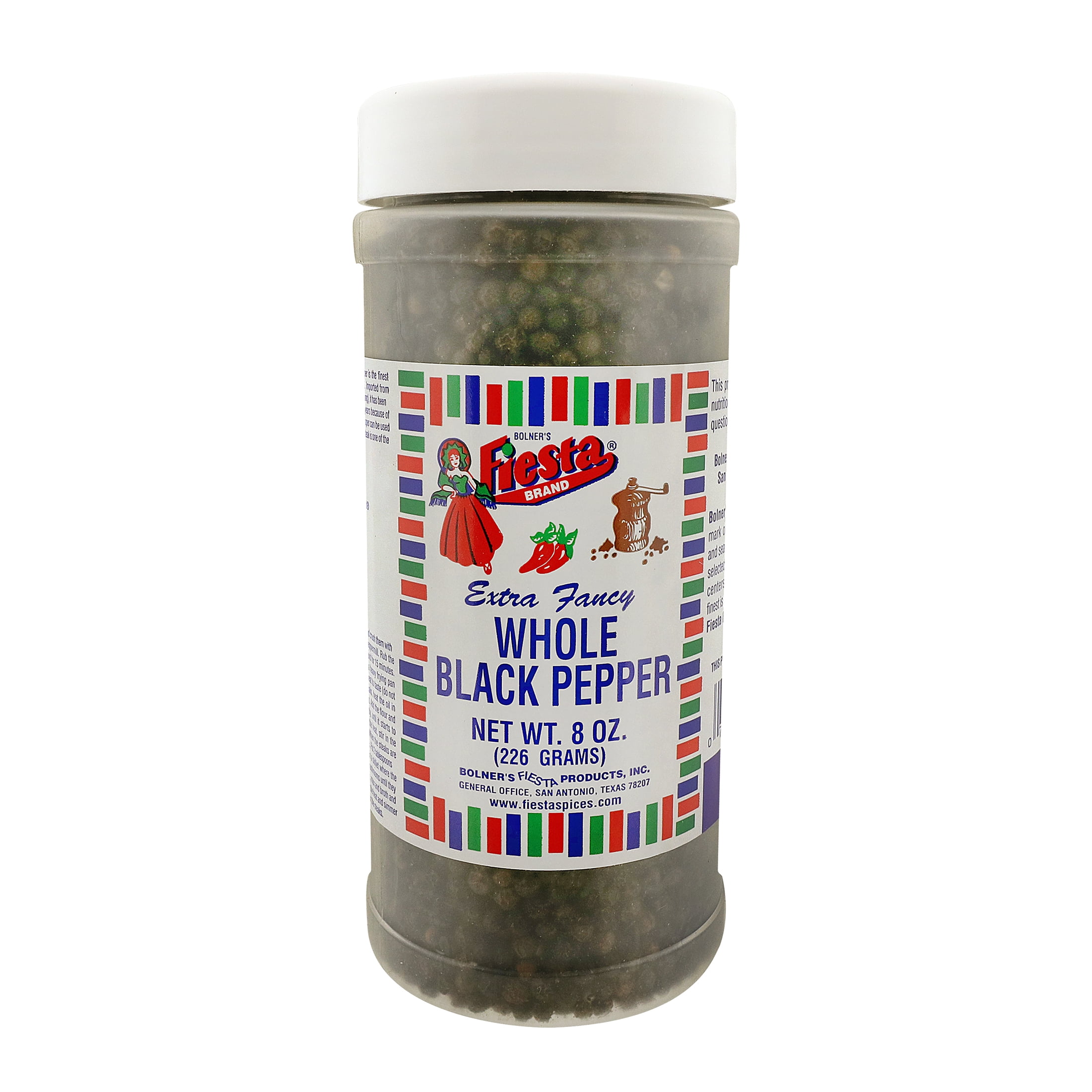 Bolner's Fiesta Brand Whole Black Pepper, 8 oz Brand= Bolner's Fiesta ...