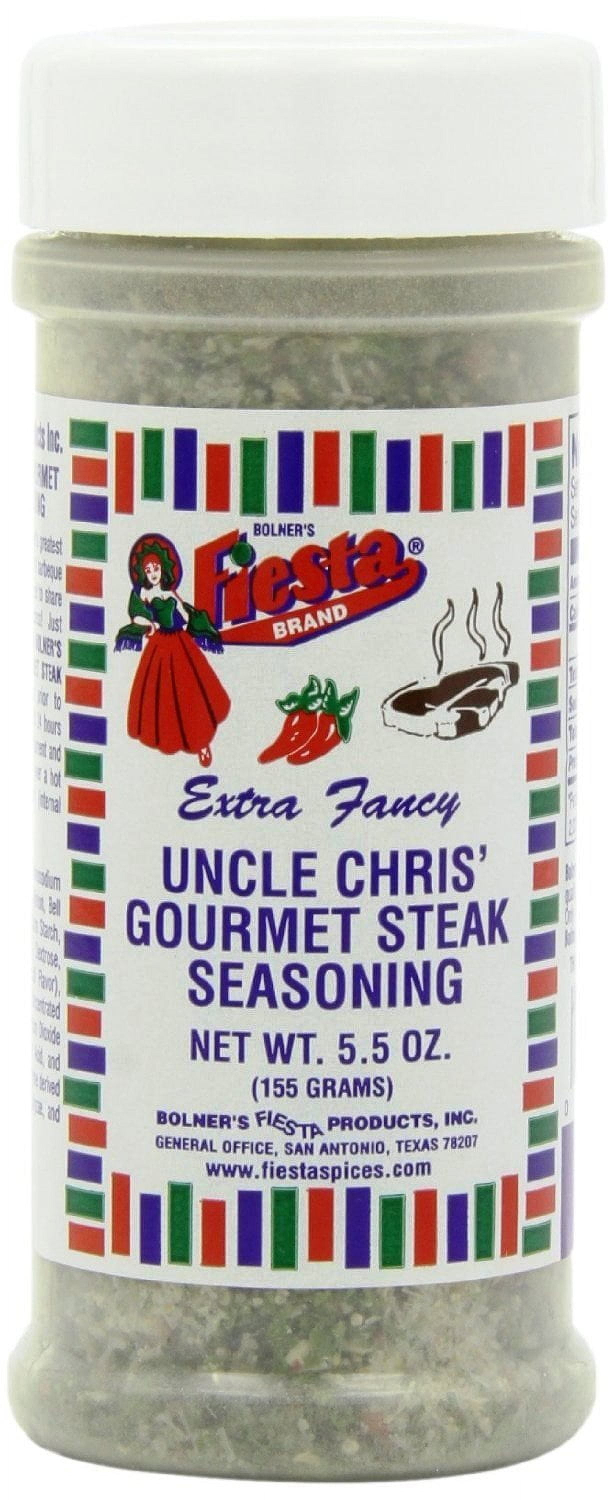 Bolner's Fiesta Extra Fancy BCF26 Uncle Chris Steak Seasoning, 5.5 ...