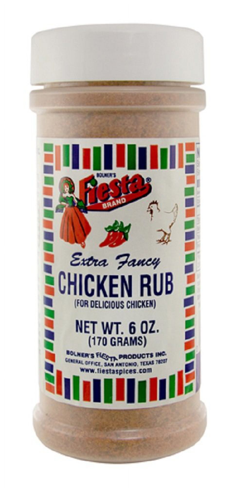 Bolner's Fiesta Extra Fancy DMF15 Chicken Rub 6 oz. - Walmart.com