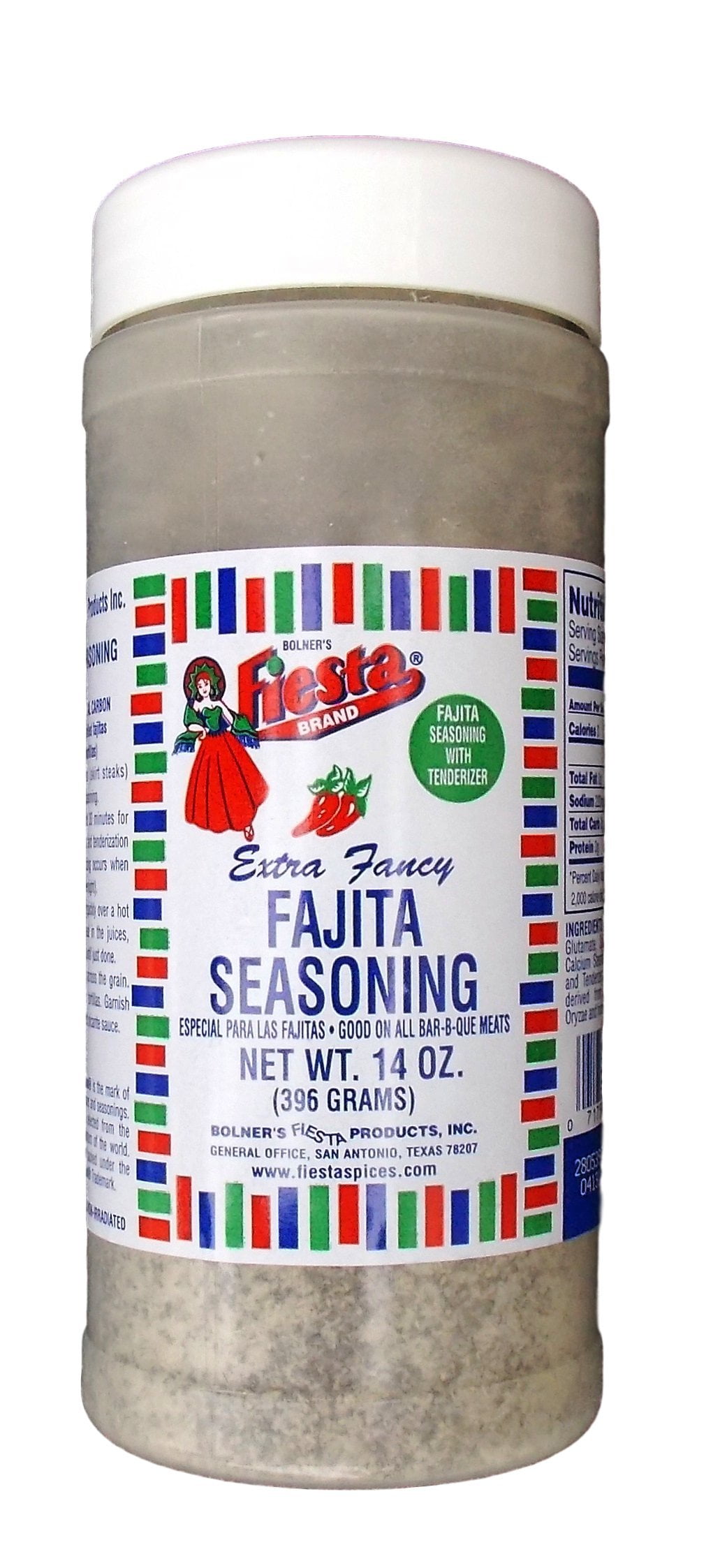 Bolner's Fiesta Extra Fancy KEF28 Fajita Seasoning 14 Oz Plastic Jar ...