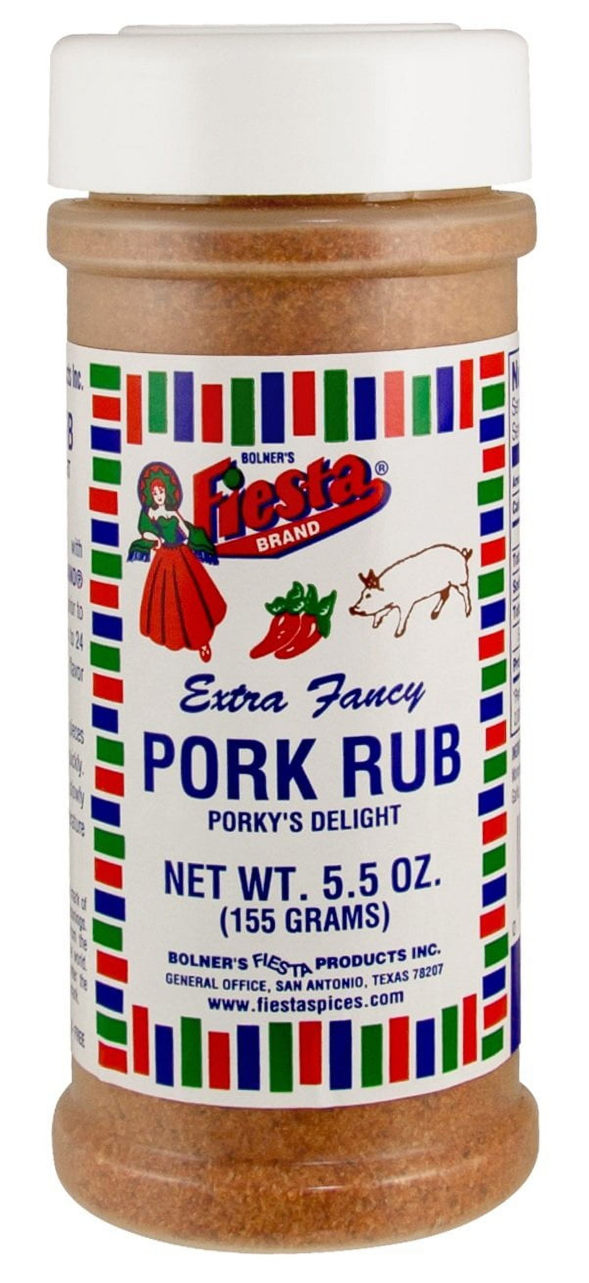 Bolner's Fiesta Extra Fancy MMF7 Pork Rub, 5.5 Ounces - Walmart.com
