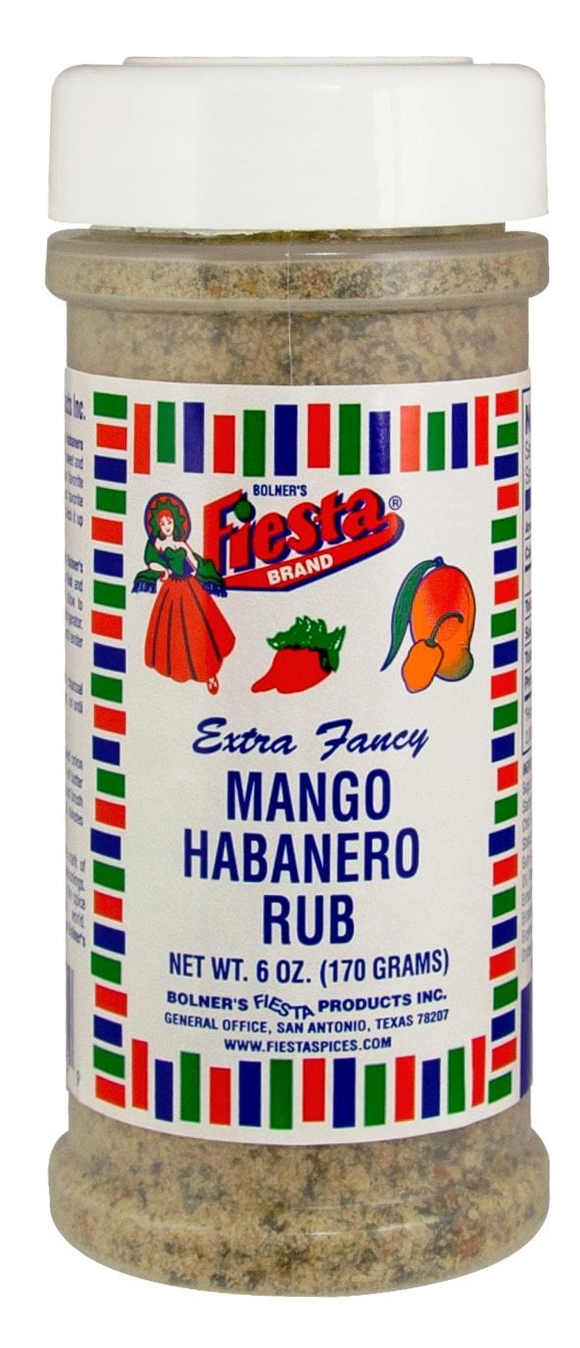 Bolner's Fiesta Extra Fancy Mango Habanero Rub, 6 Ounces C3 - Walmart.com