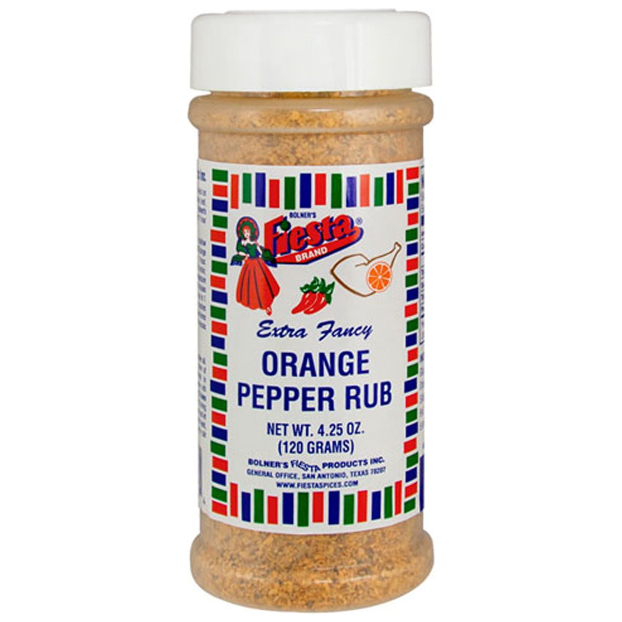 Bolner's Fiesta Extra Fancy TMA3 Orange Pepper Rub 4.25oz - Walmart.com