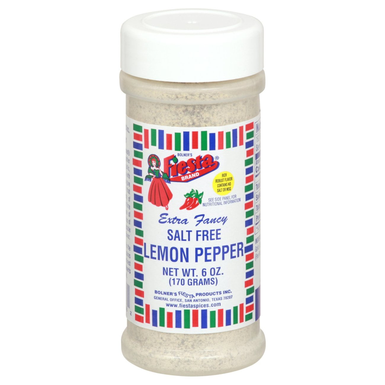 Bolner's Fiesta Salt Free Lemon Pepper - 6 oz (Packaging May Vary ...
