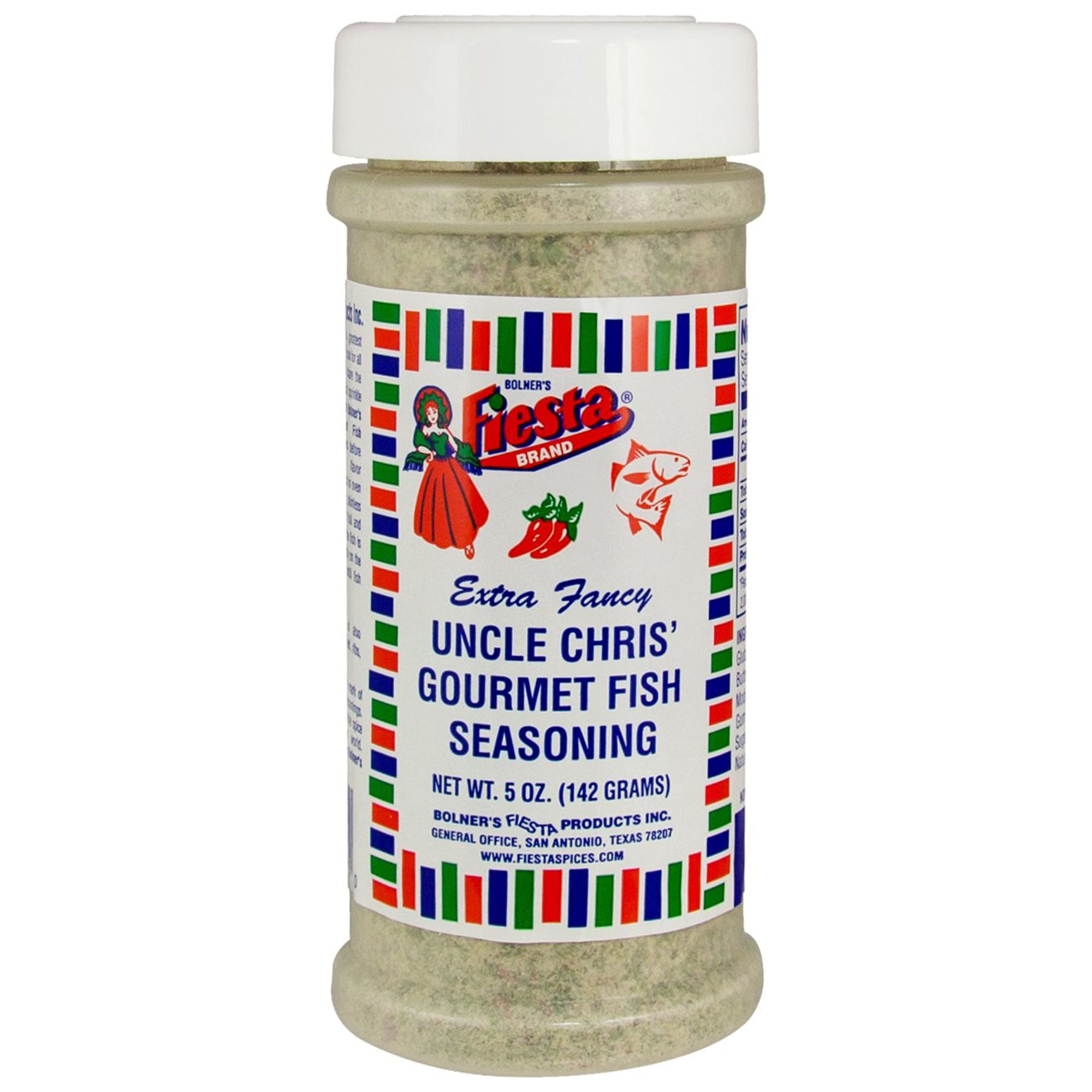 Bolner's Fiesta Uncle Chris AIF4 Gourmet Fish Seasoning 5oz - Walmart.com
