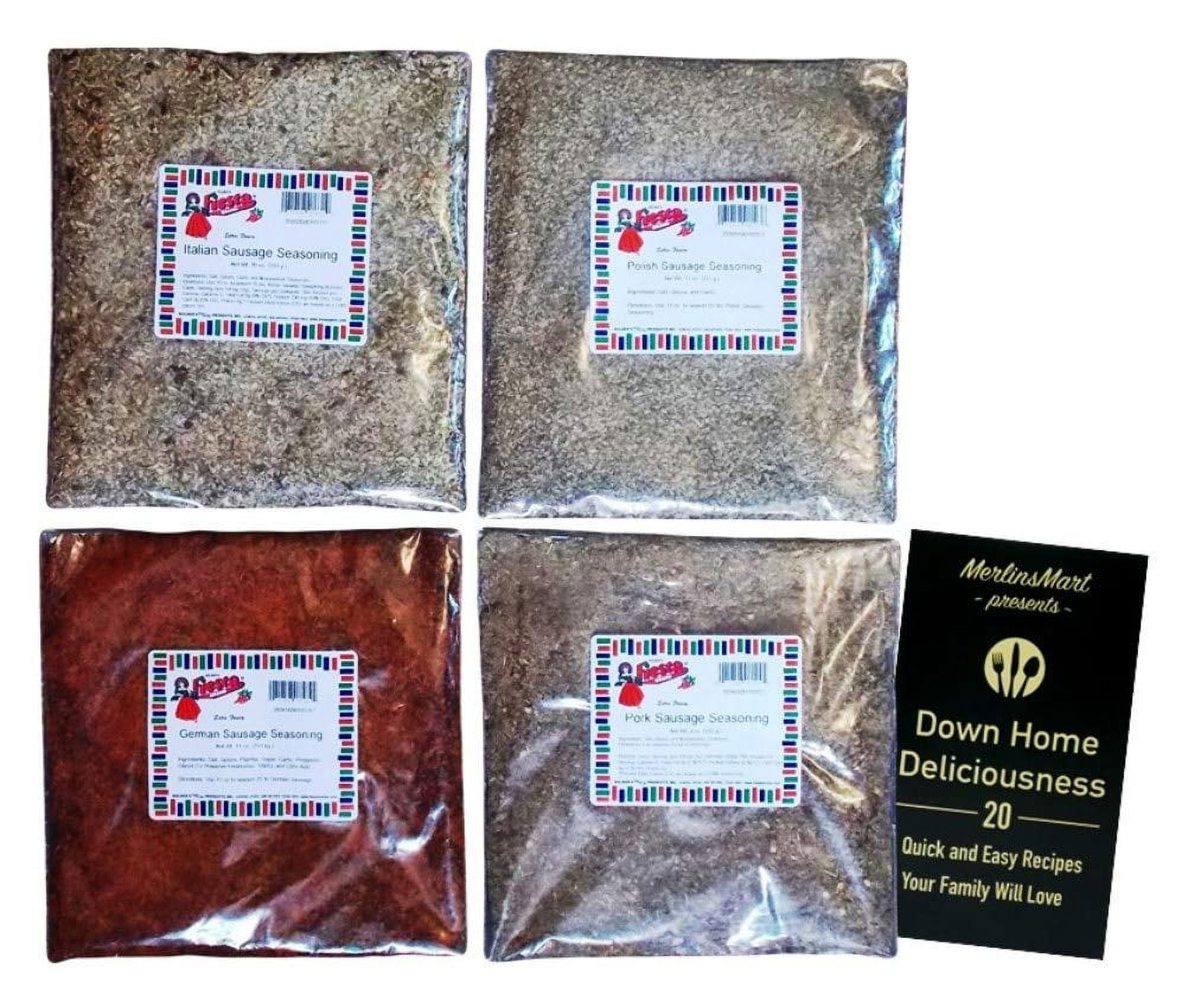 Bolners Fiesta Extra Fancy DU20 Sausage Seasoning 4 Flavor Variety Plus ...