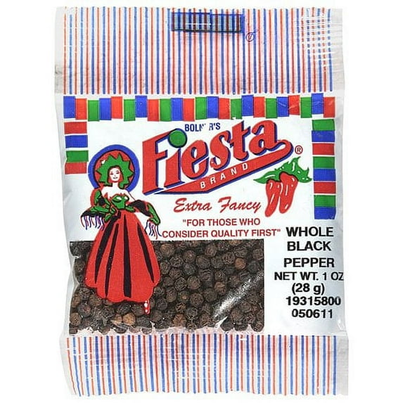 Bolner's Fiesta Extra Fancy Whole Black Pepper, Non-Irradiated, Salt ...