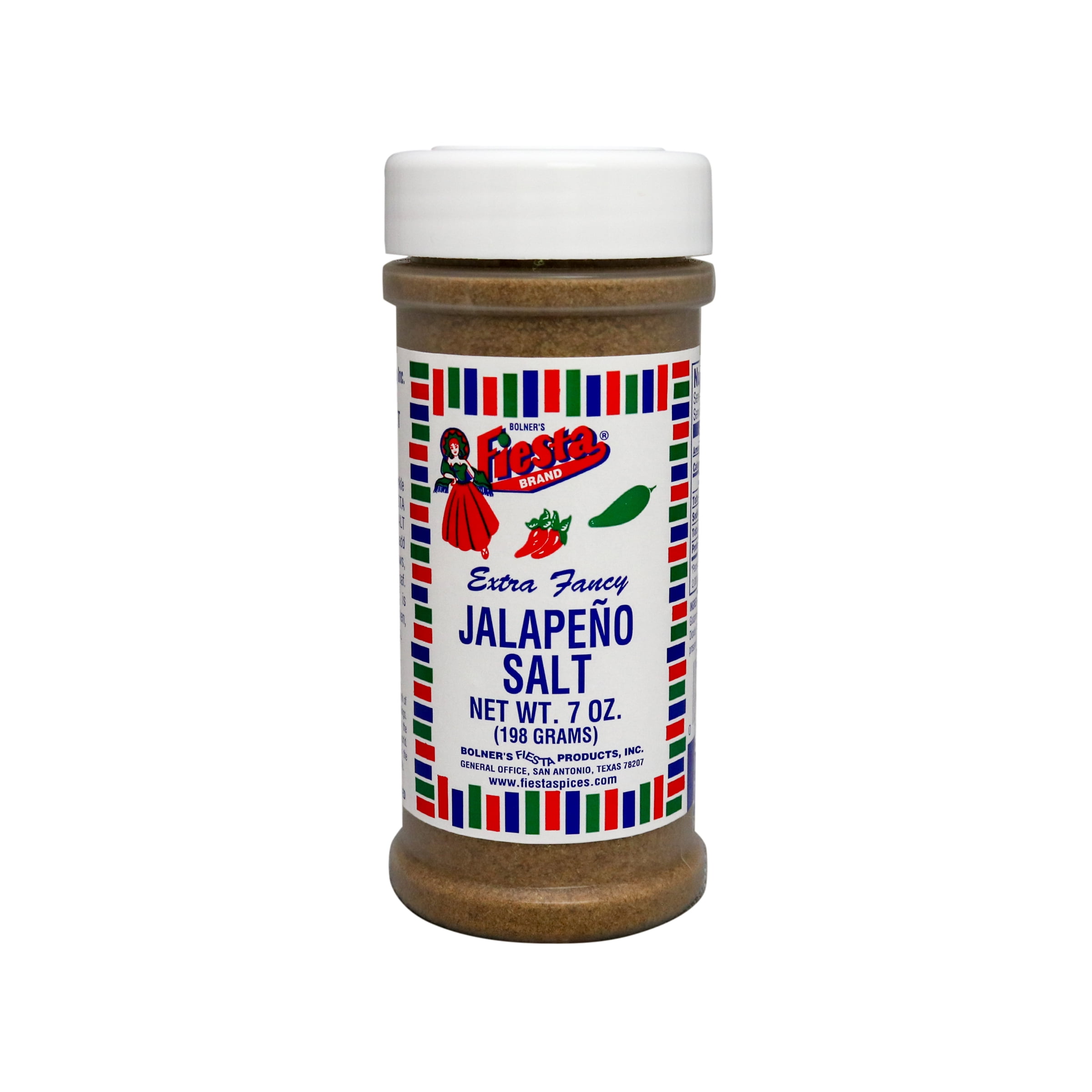 Bolners Fiesta Brand Jalapeno Salt, 7 oz - Hot Tex Mex Seasoning ...