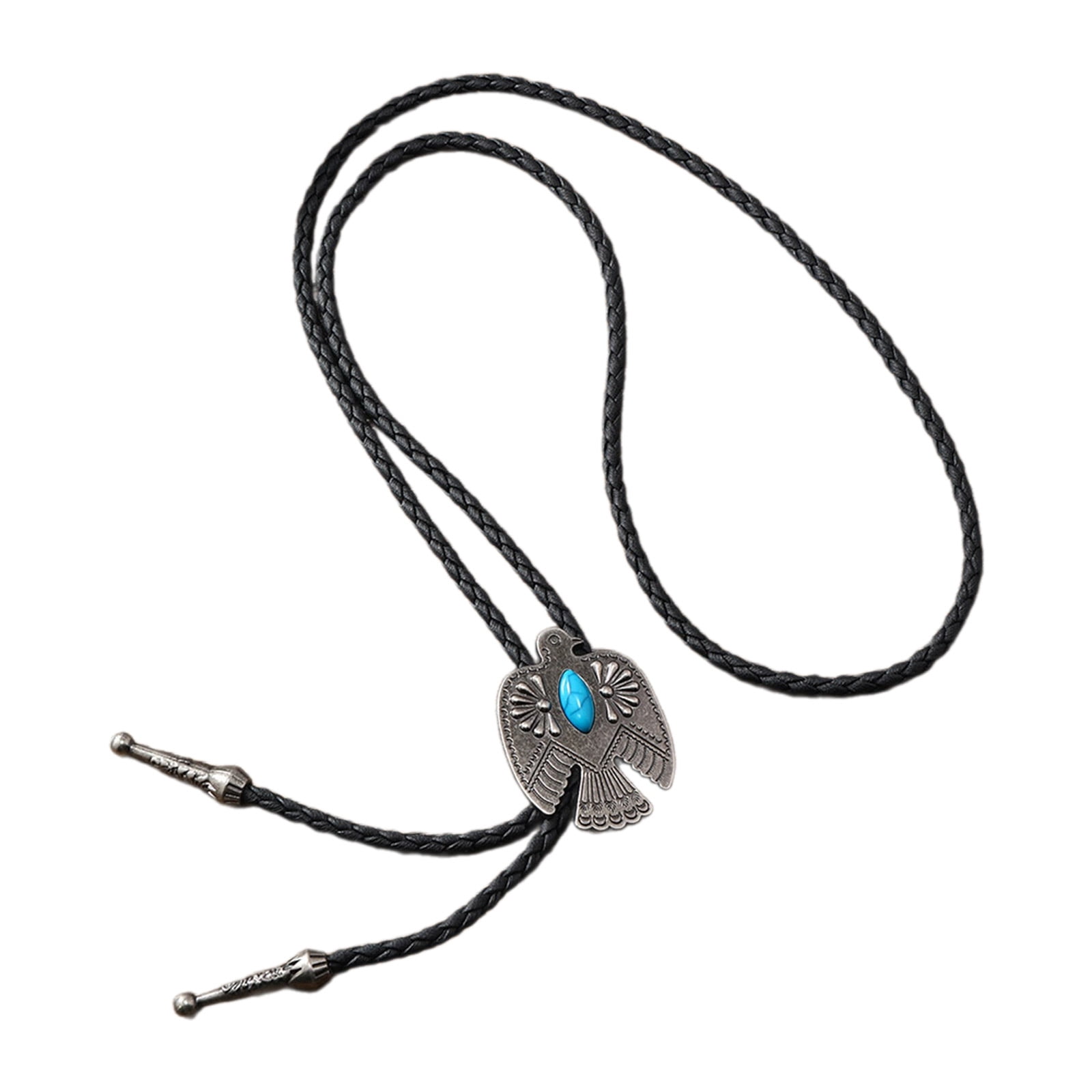 Bolo Tie Punk Necktie Vintage Metal Bird Stone Cowboy Hat Pendant ...