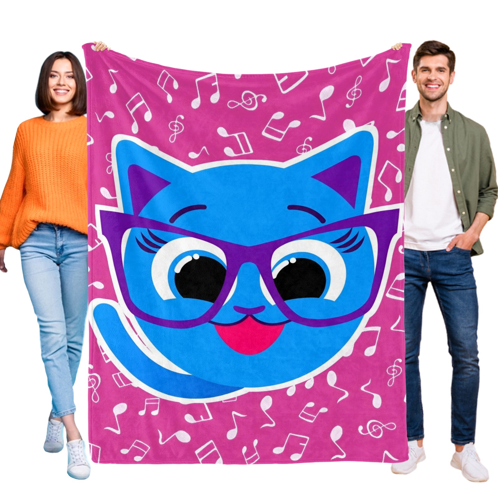 Bolofofos Flannel Blanket 39*59 inch Soft And Comfortable With Clear ...