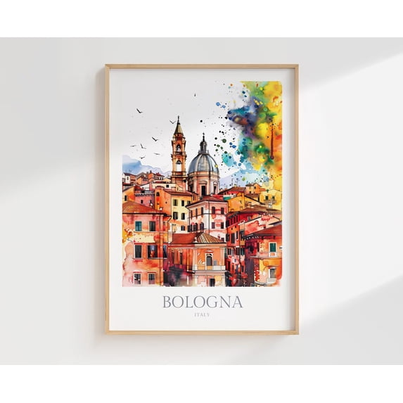 Bologna Italy Wall Art Decor Poster Drawing Poster, Unframed Size 12x18 ...