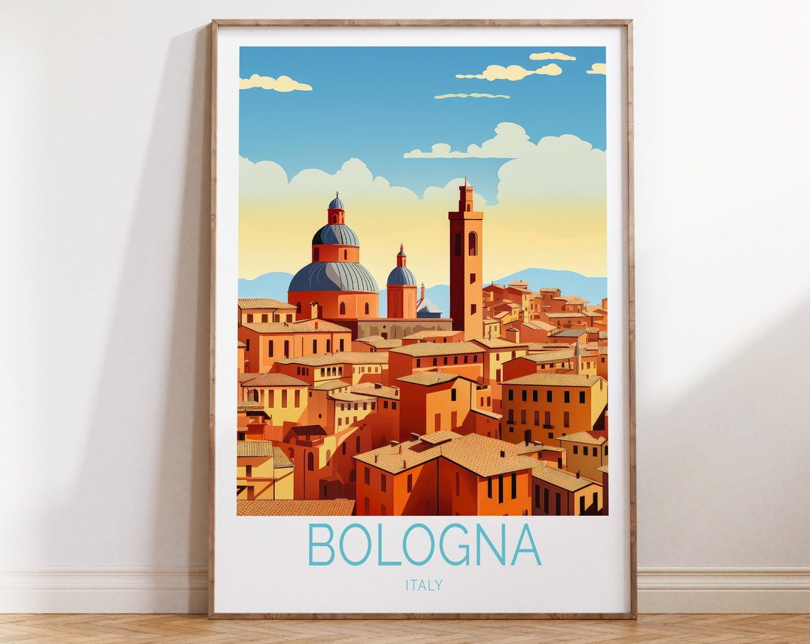 Bologna Travel Poster Italy Travel Poster,Bologna Travel Wall Art ...