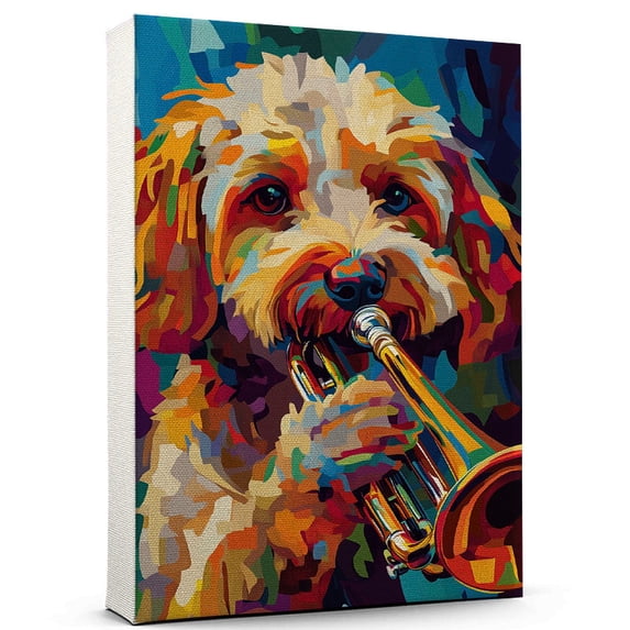 Bolognese Dog Stretched Canvas Size 8x12 Trumpet Canvas – Cute ...