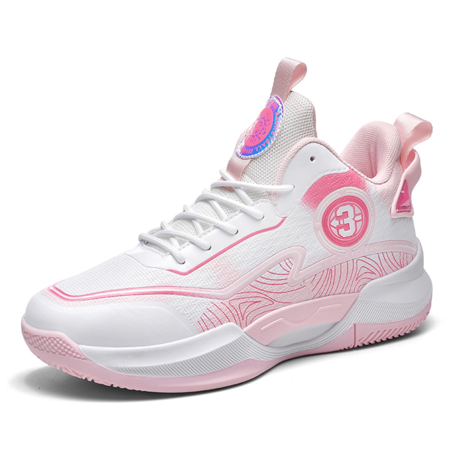 Bolognifi Men's High Top Basketball Shoes, Breathable Mesh Basketball ...