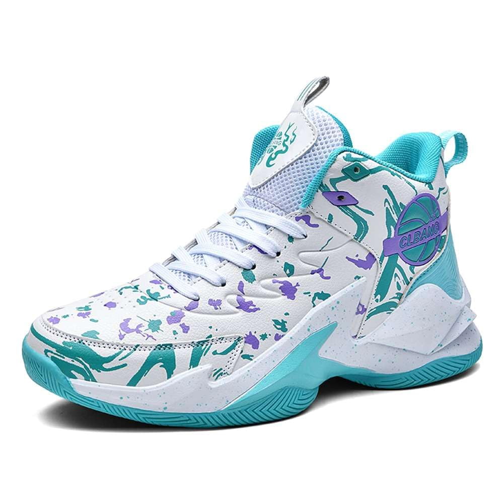 Bolognifi Men's High Top Basketball Shoes With Breathable Mesh ...