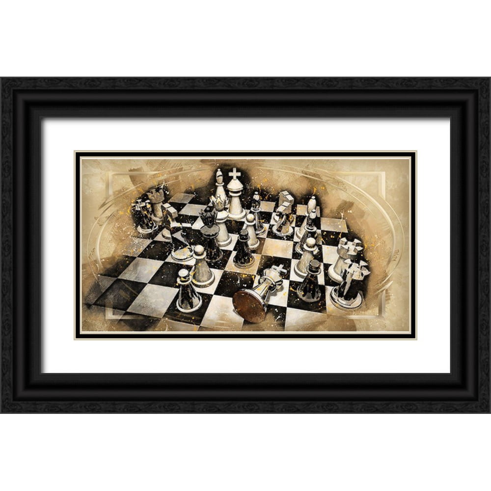 Bolokofsky, Ronald 18x11 Black Ornate Wood Framed with Double Matting Museum Art Print Titled ...