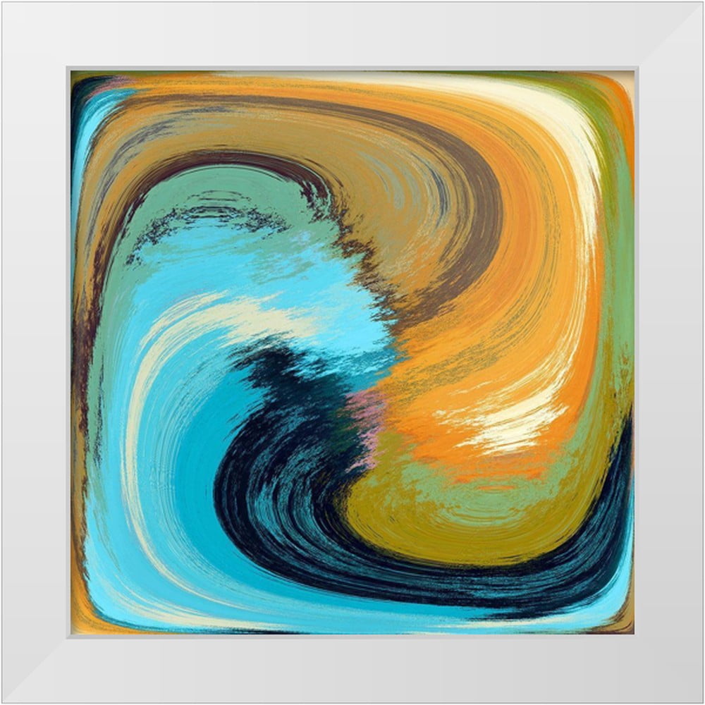 Bolokofsky, Ronald 20x20 White Modern Wood Framed Museum Art Print Titled - Zig Zag II - Walmart.com