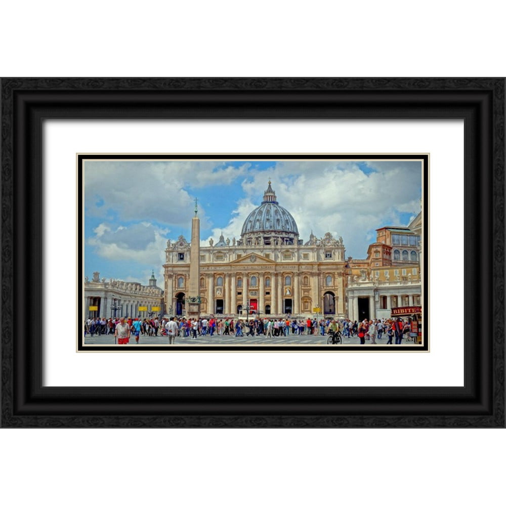 Bolokofsky, Ronald 24x15 Black Ornate Wood Framed with Double Matting ...