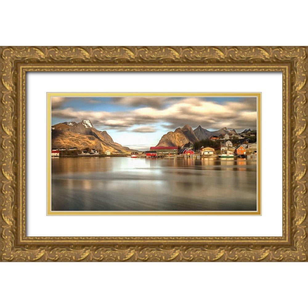 Bolokofsky, Ronald 24x15 Gold Ornate Wood Framed with Double Matting ...
