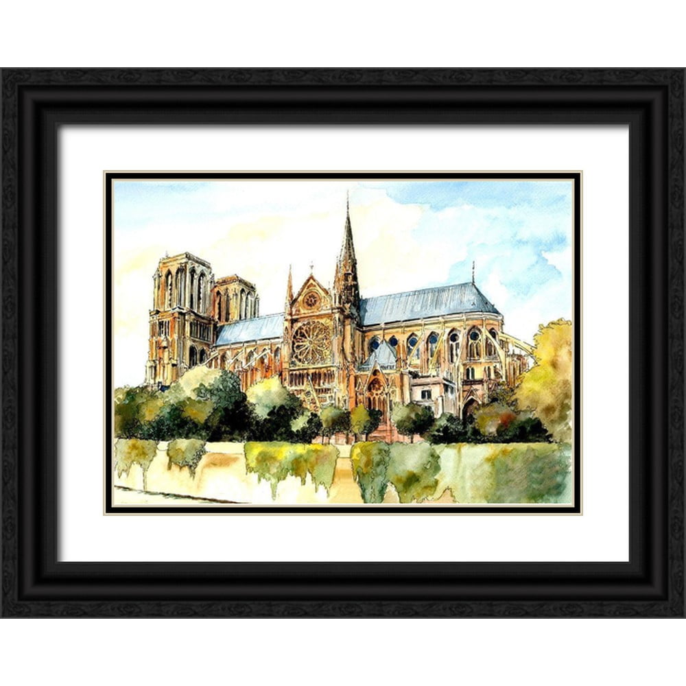 Bolokofsky, Ronald 24x18 Black Ornate Wood Framed with Double Matting ...