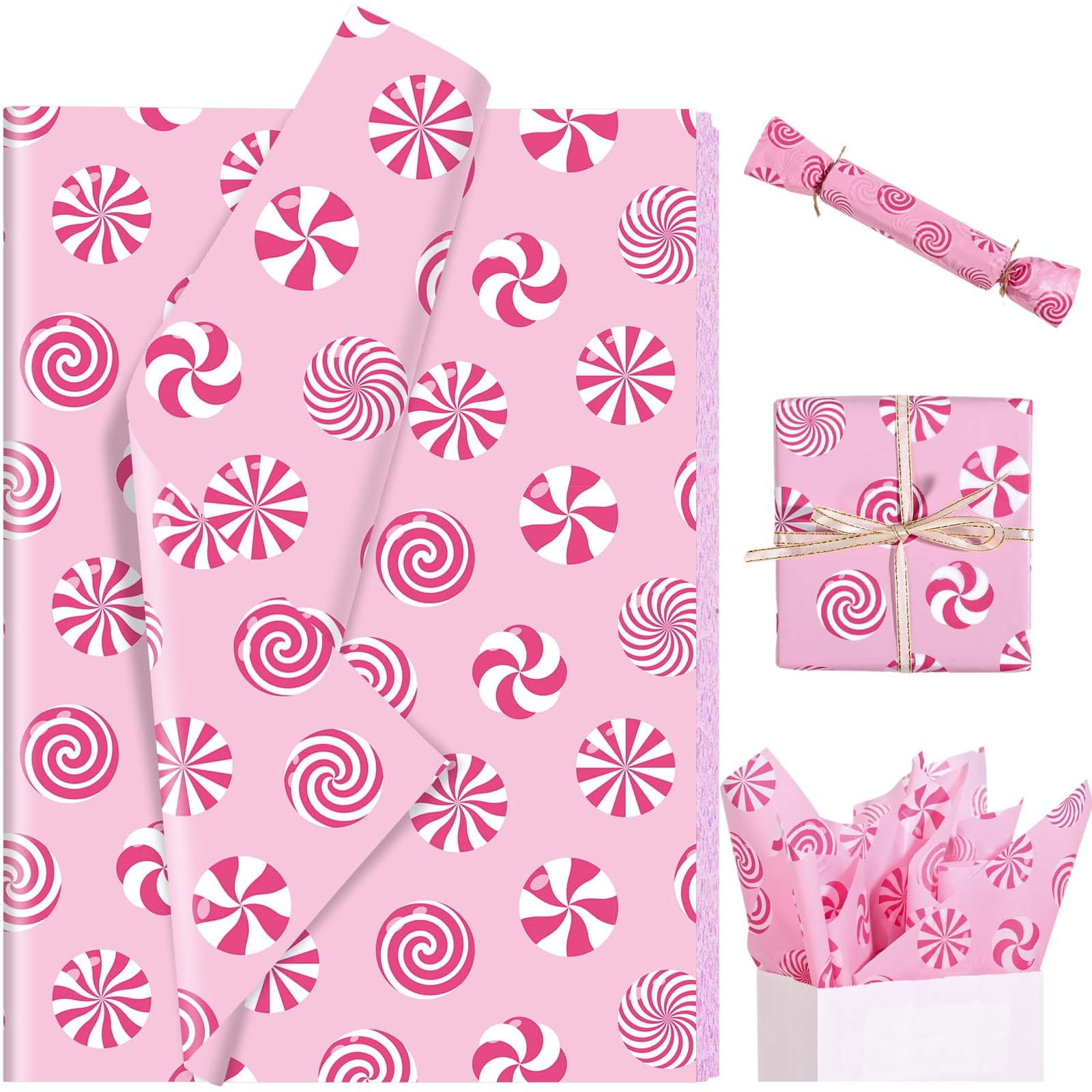 Bolsome 100 Sheets 20 OIF8 * 14 Inches Pink Christmas Tissue Paper for ...