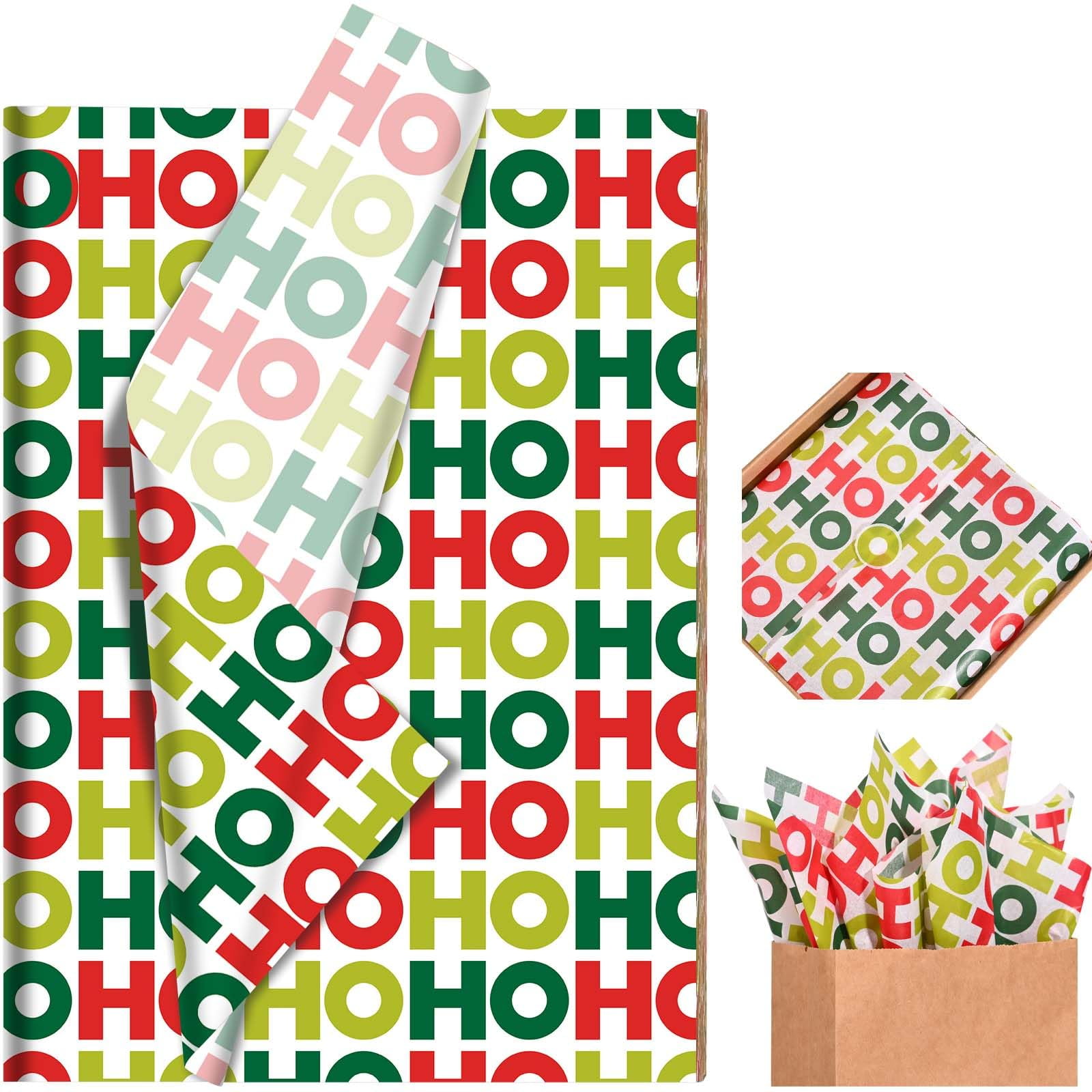 Bolsome 100 Sheets Christmas YPF5 Printed Tissue Paper for Gift Bags ...