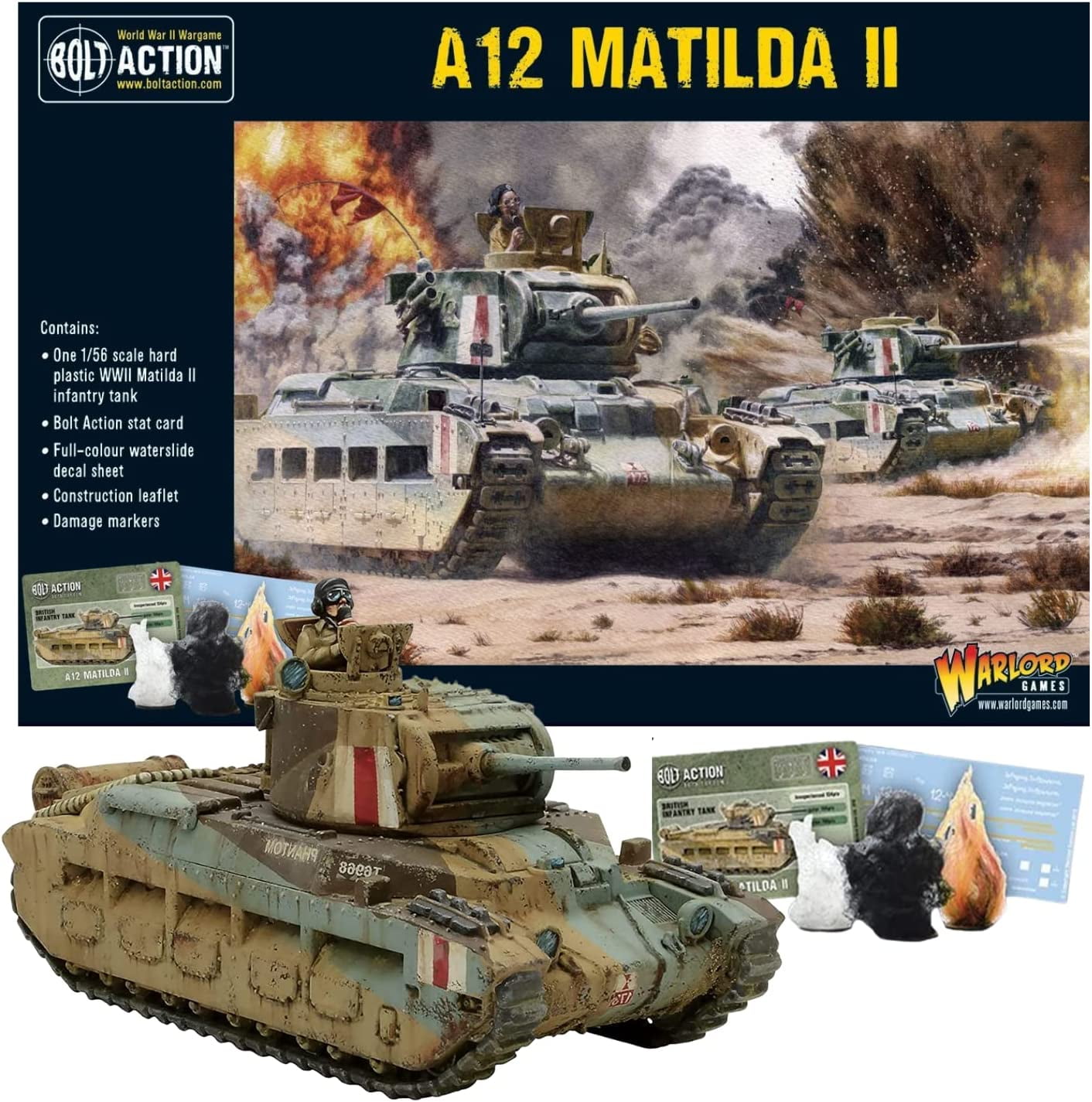 Bolt Action Miniatures - Warlord Games A12 Matilda II Infantry British ...