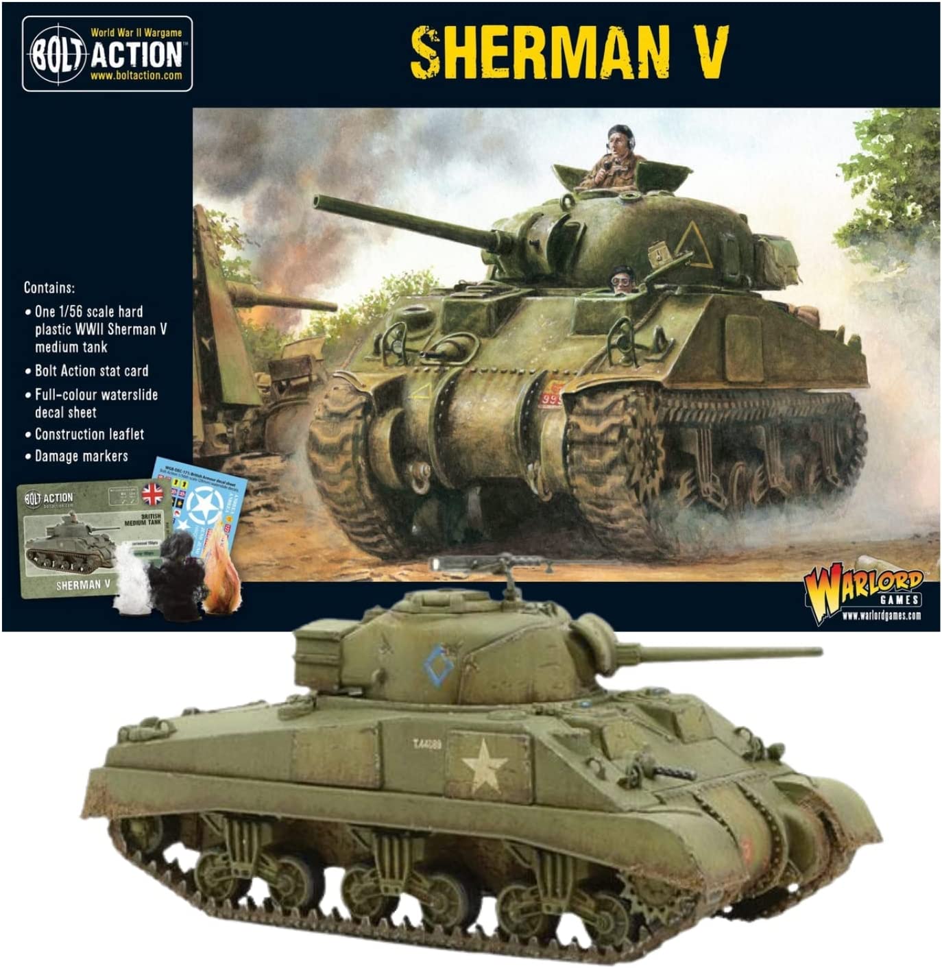 Wargames Delivered Bolt Action M4 Sherman (75) 3 Pack Platoon US Army ...