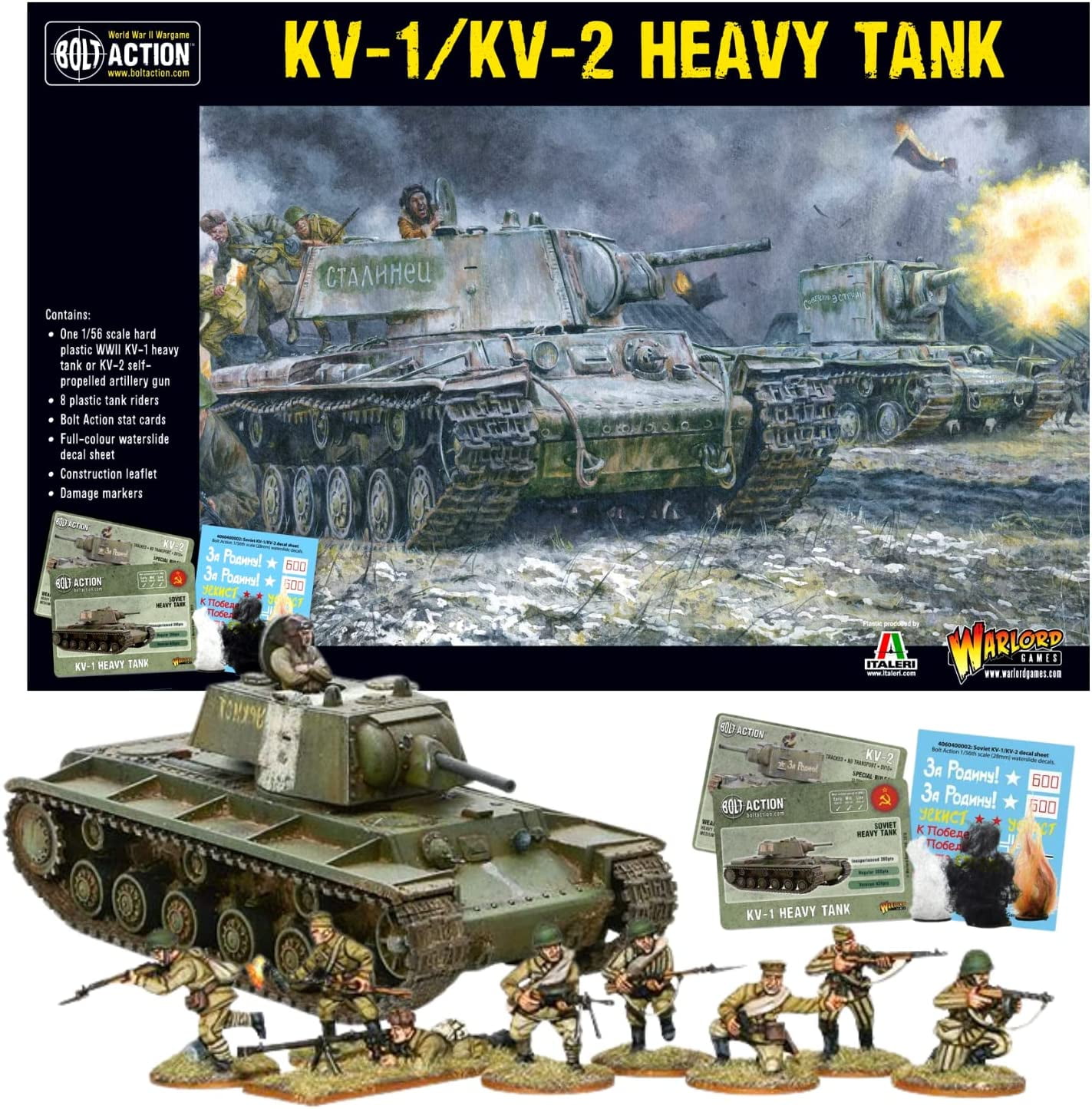 Bolt Action Miniatures - Warlord Games KV-1/ KV-2 Heavy Soviet Army ...