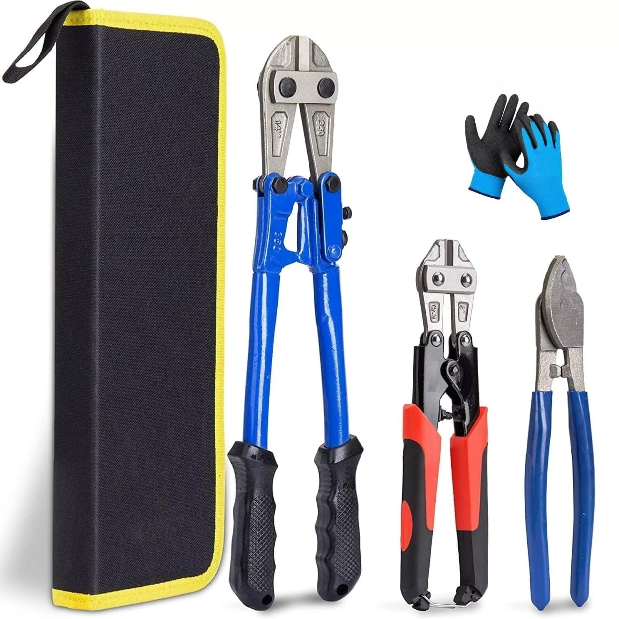 Bolt Cutter Pliers Set Industrial 14" Bolt Cutter + Mini 8" Bolt Cutter ...