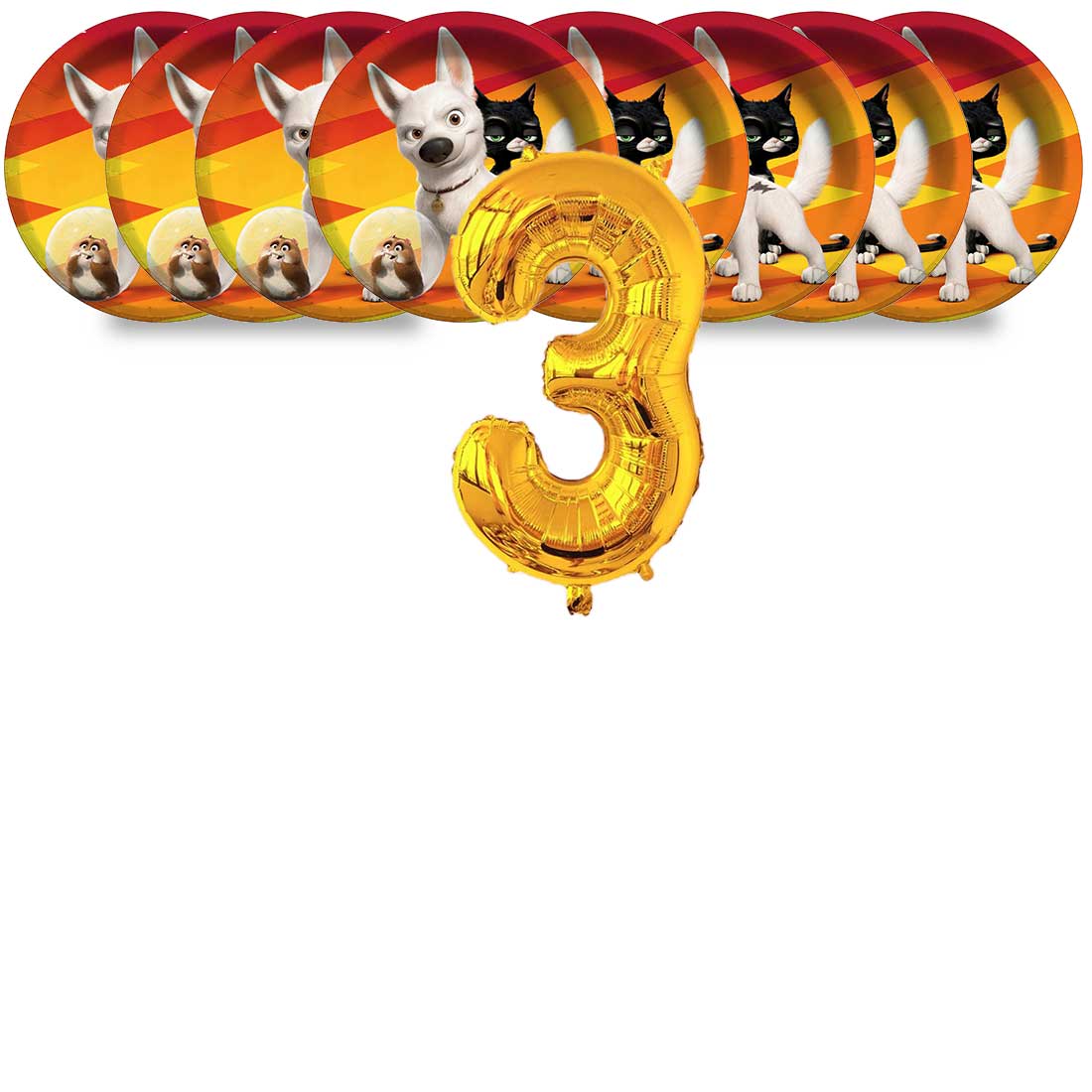 Bolt Dog Birthday 3rd Cups Party Supplies Plates Fans Decorations Cake ...
