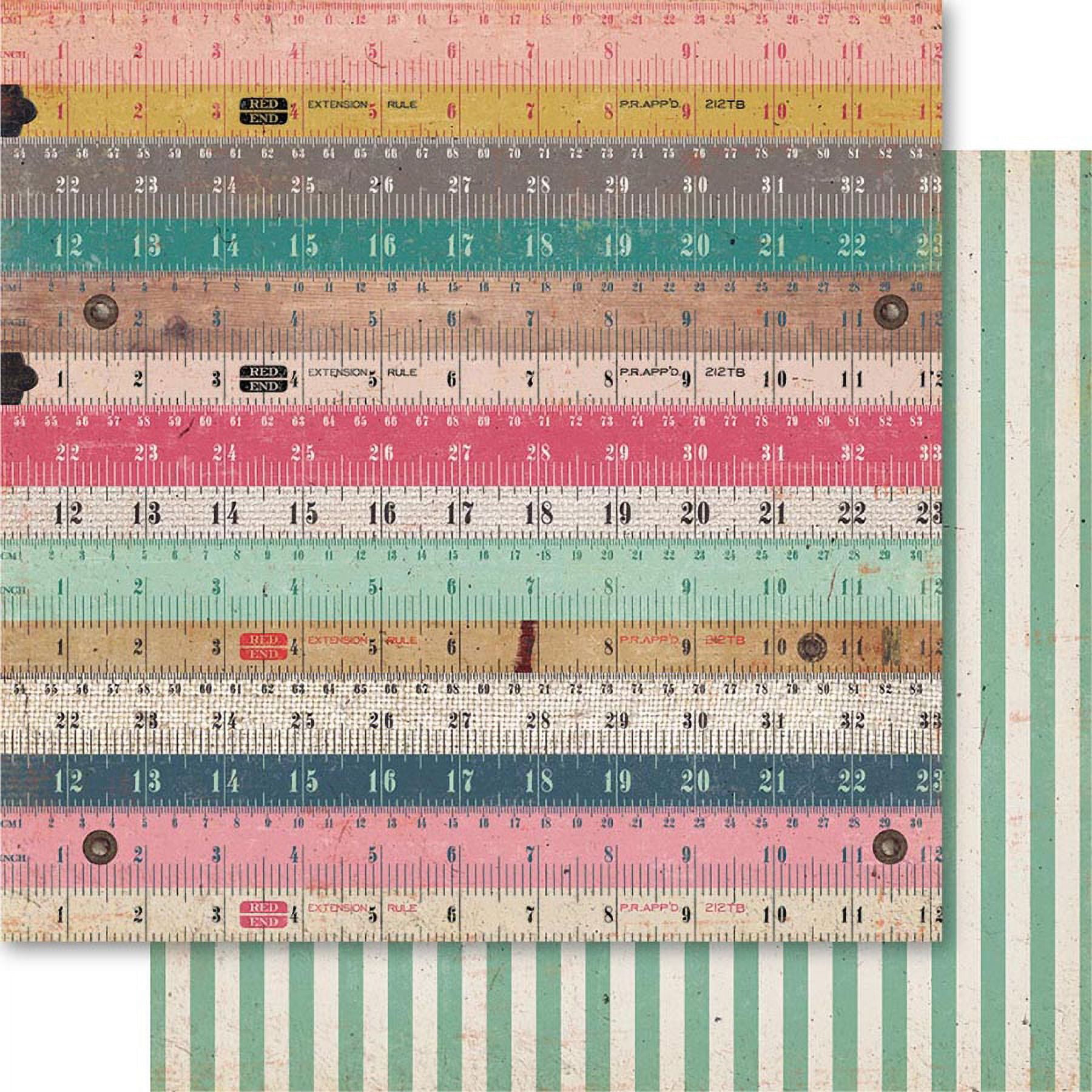 Bolt Double-Sided Cardstock 12"X12"-Measure, Pk 10, Ruby Rock-It ...