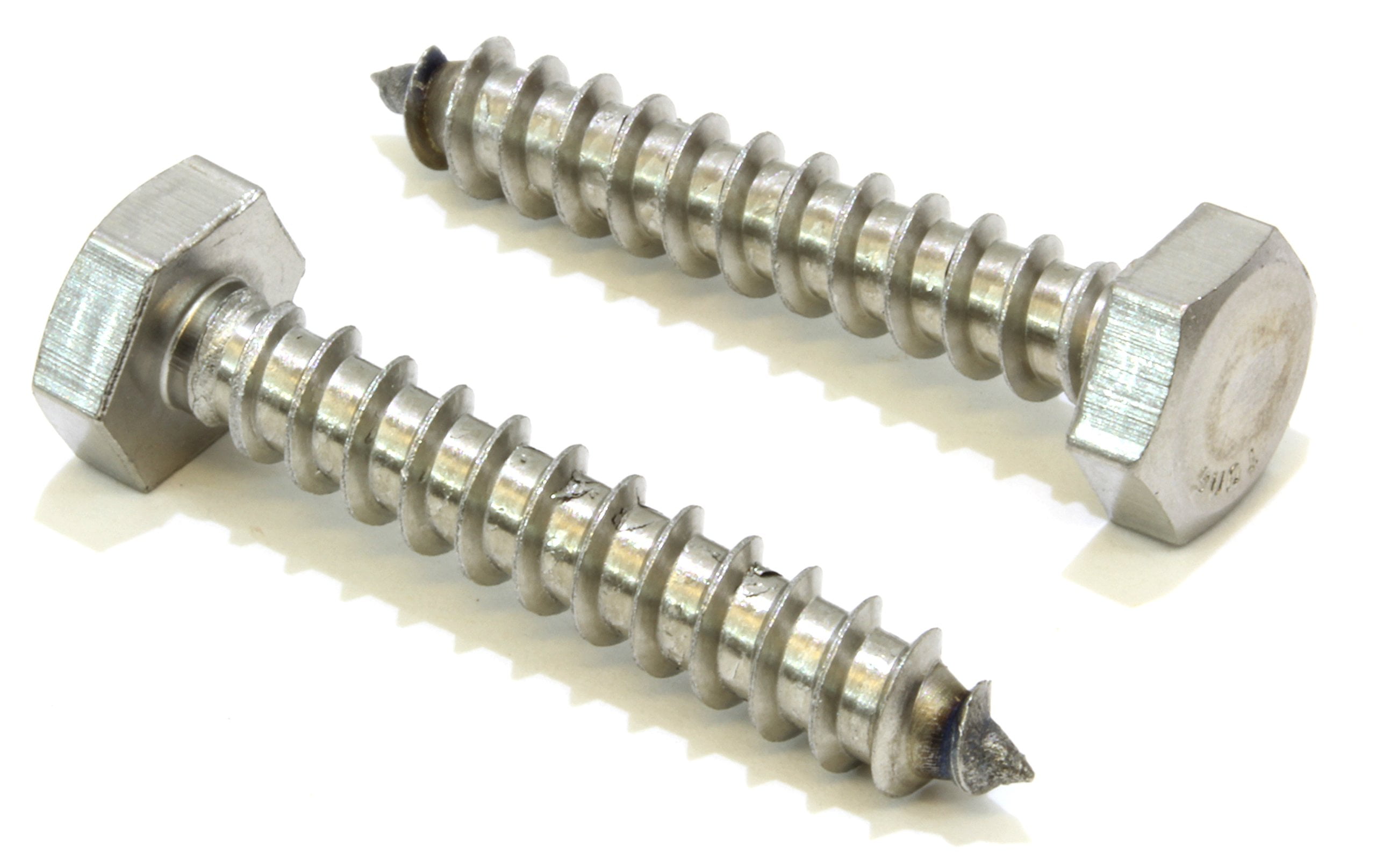 Bolt Dropper 1/4" x 1-1/2" Stainless Hex Head Lag Bolt Screws, (25 Pack ...