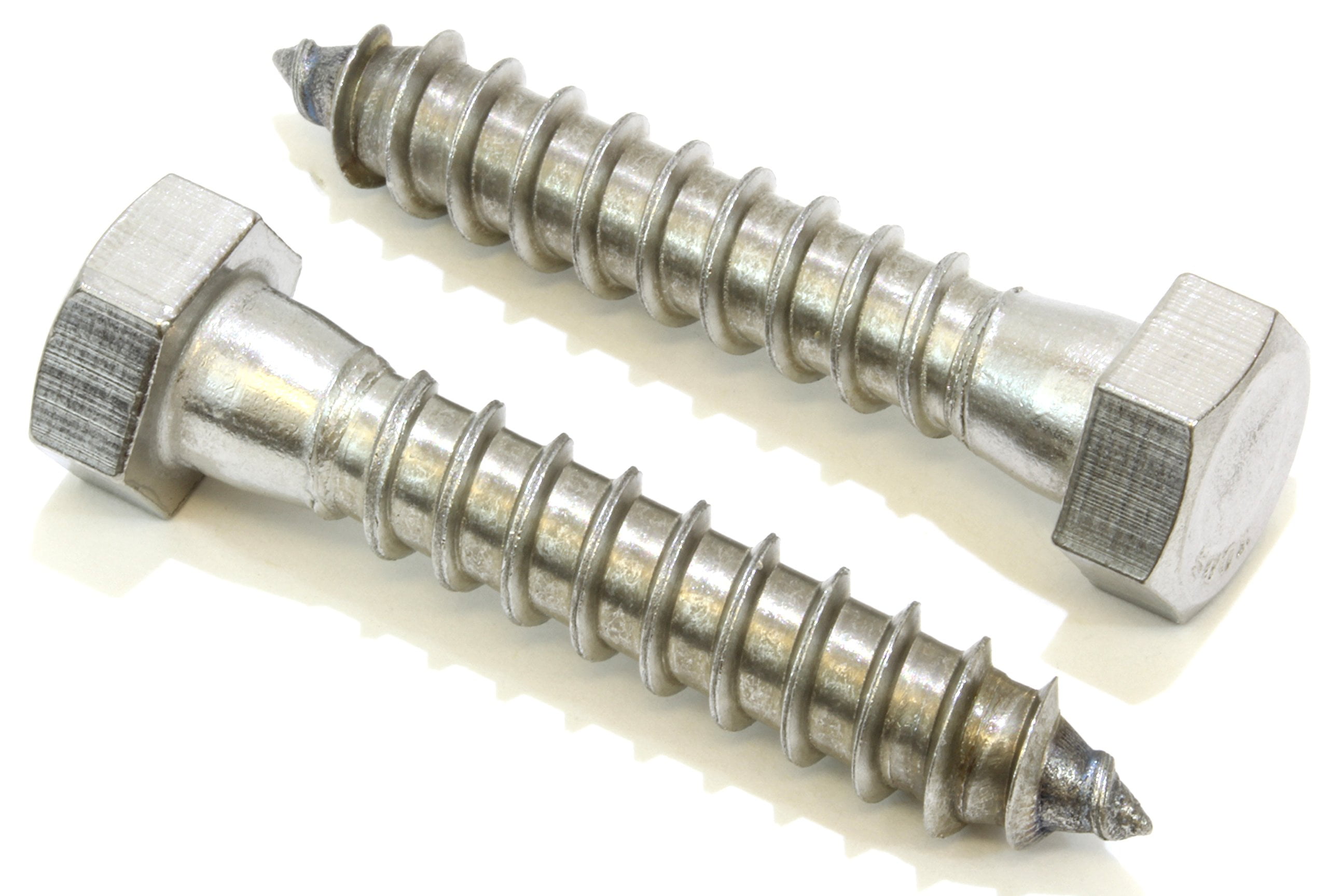 Bolt Dropper | 38" X 2" Stainless Hex Lag Bolt Screws 25 Pack 304 18-8 ...