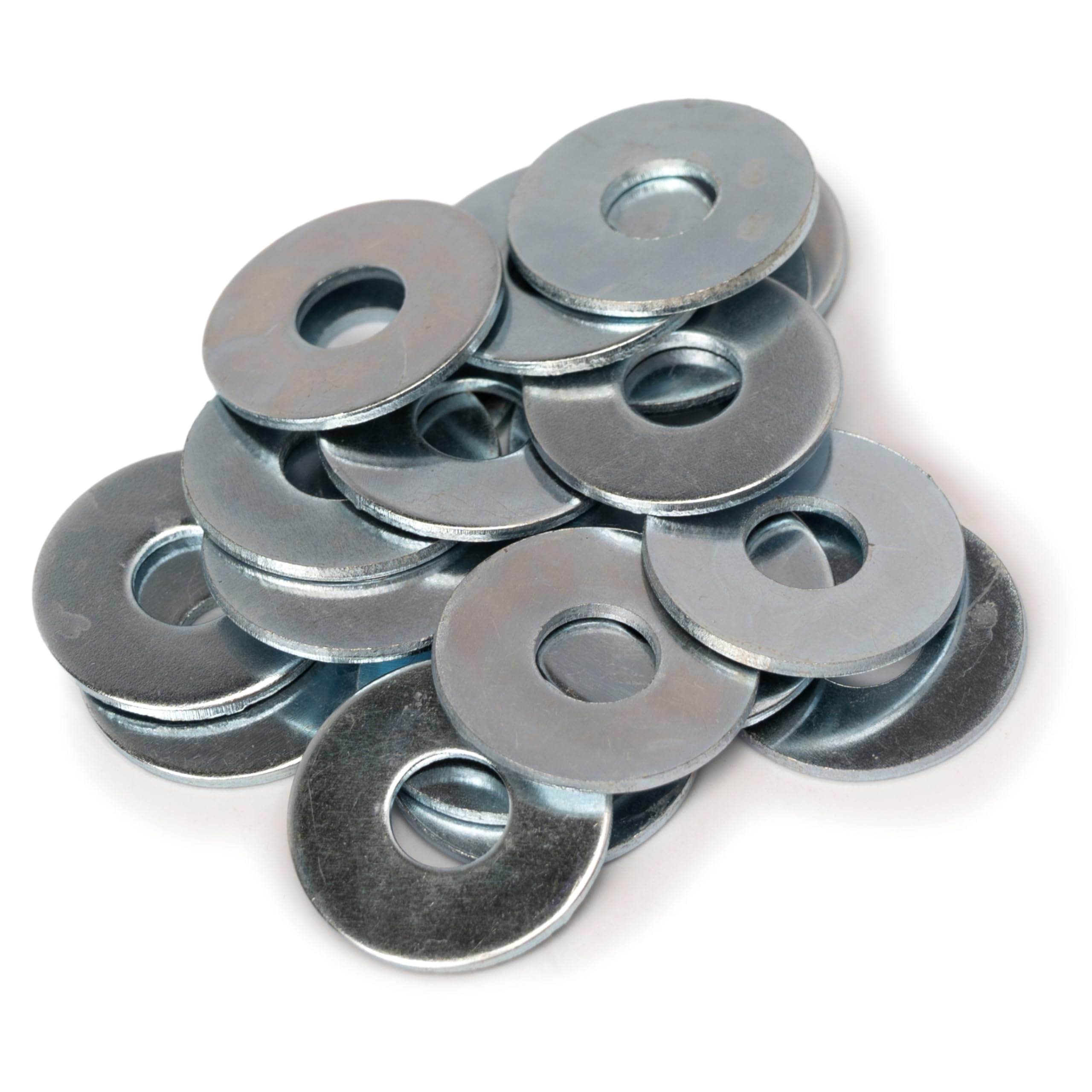 Bolt Dropper 6" Flat Finish Washer, 3/8" Outside Diameter (100 Pack ...