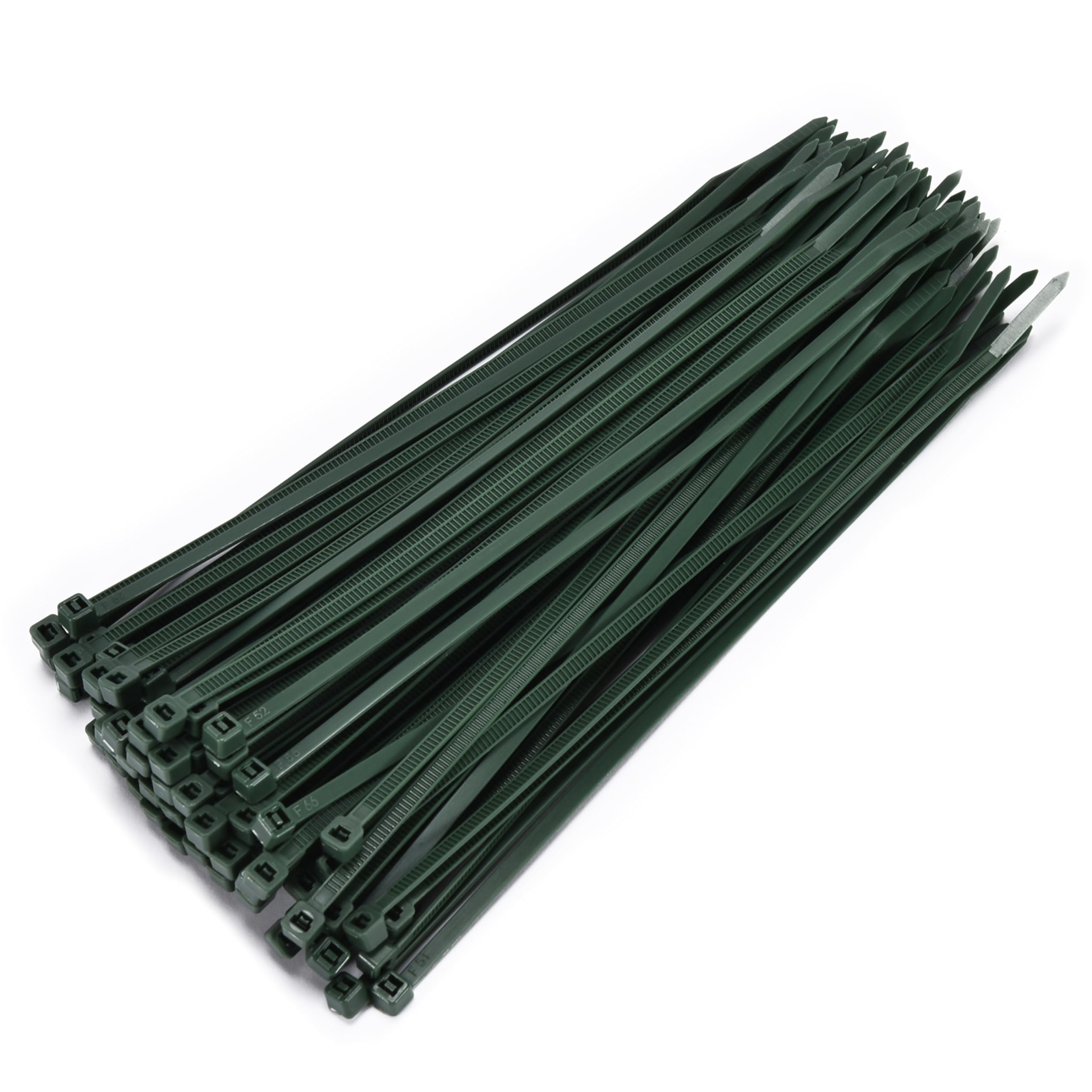 Bolt Dropper 10-Inch Green Cable Zip Ties, 100-Pack - 40 lbs Tensile ...