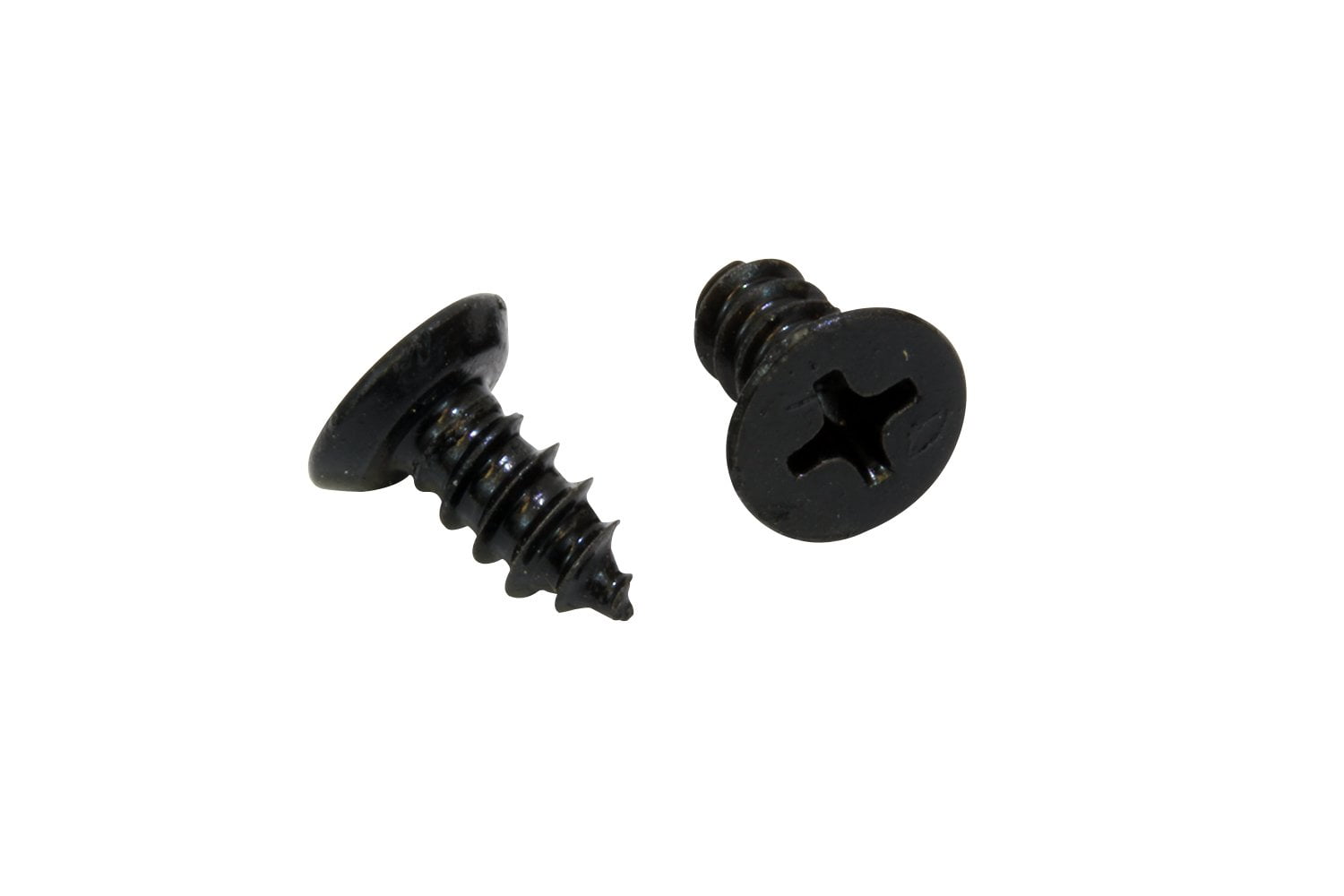 Bolt Dropper #8 x 3/8'' Black Screws, Stainless Flat Head Phillips Wood ...