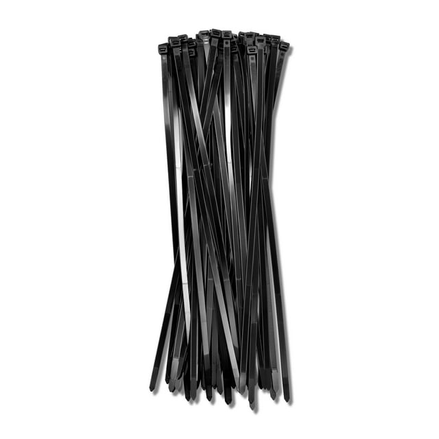 Bolt Dropper Black Zip Cable Ties, Heavy Duty Self-Locking Nylon, 26in ...