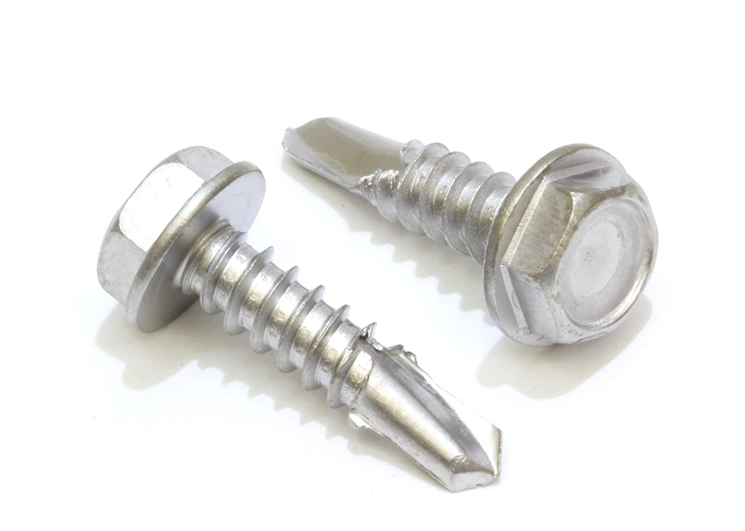 Bolt Dropper No. 14 x 3/4" Stainless Hex Washer Head Self Drilling ...