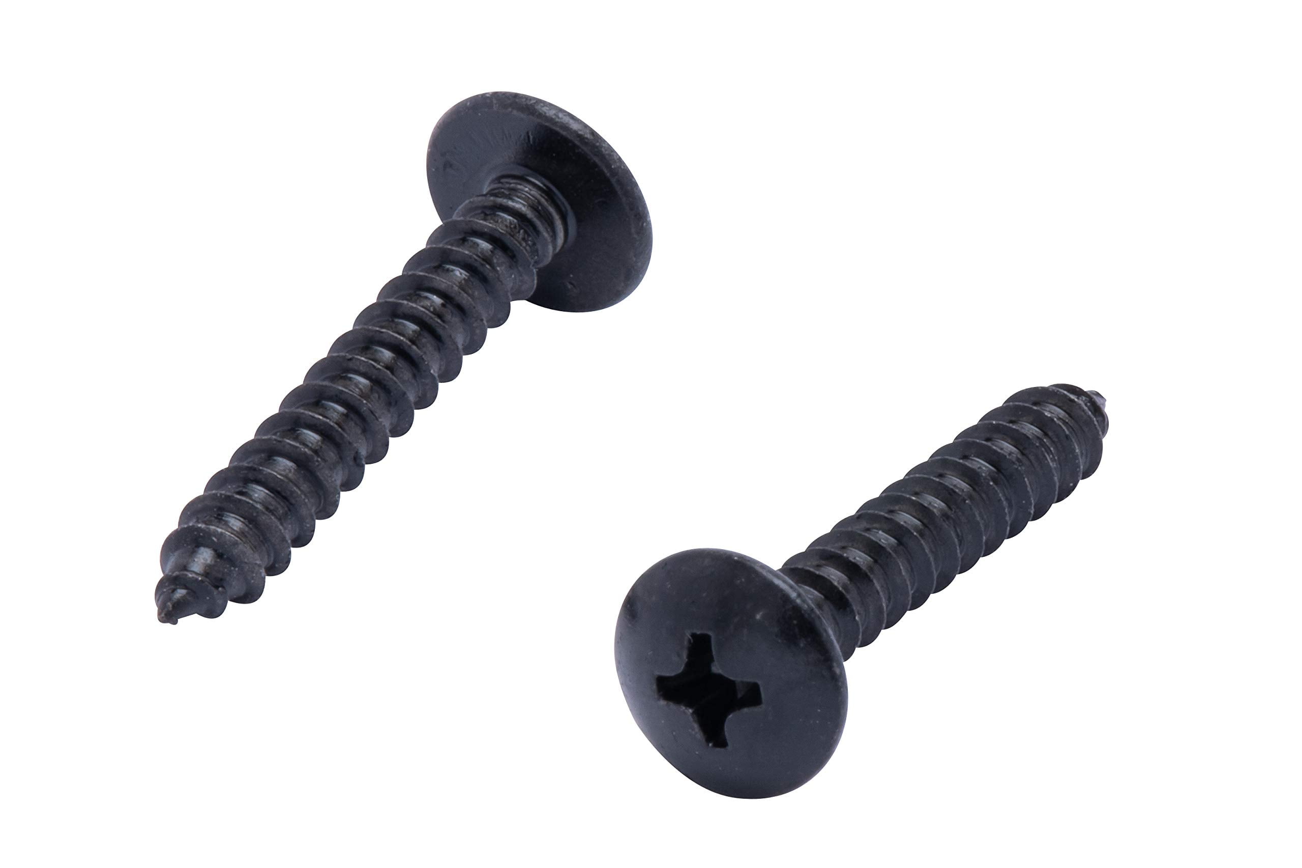 Bolt Dropper No. 8 x 1 Stainless Steel Wood Screws - 25 Pack Black Xylan Coated Truss Head ...