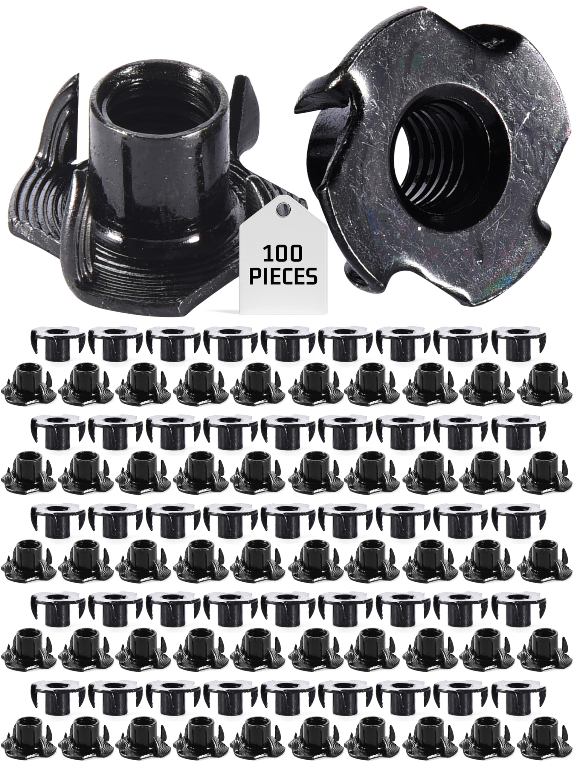 Bolt Dropper T-Nuts - Stainless Steel 4 Prong Nut - Sturdy 3/8"-16 ...