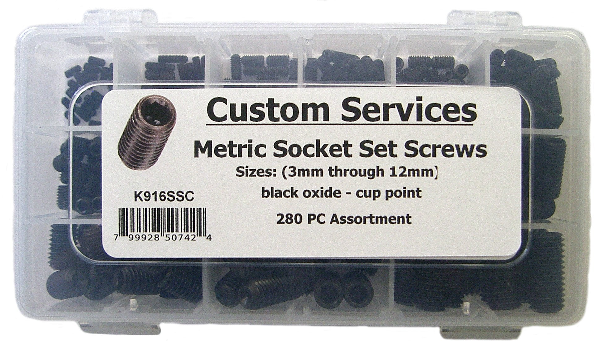 Bolt Junction Black Oxide Metric Set Screw Assortment Kit (280 Pcs, 3mm ...