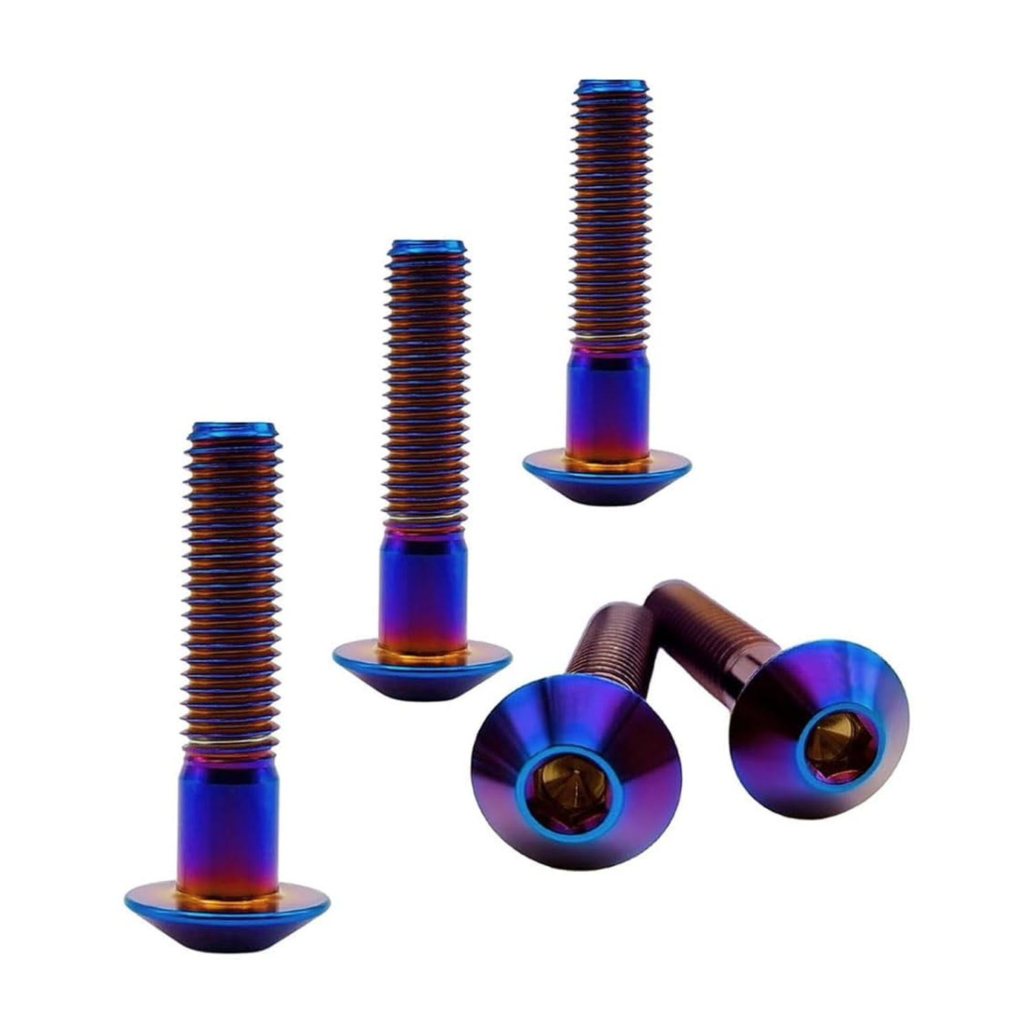 Bolt M8x1.25x40mm Umbrella Socket Head Bolts Burnt Blue Button Head ...