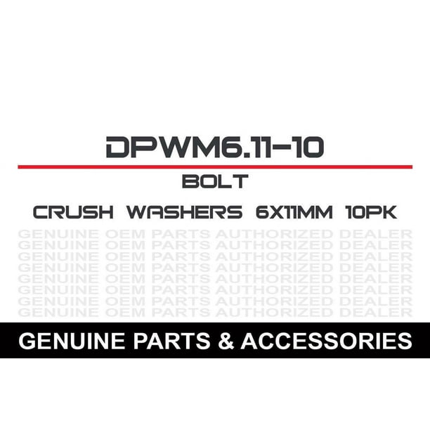 Bolt Motorcycle Accessories DPWM6.11-10 M6 Drain Plug Washers ...