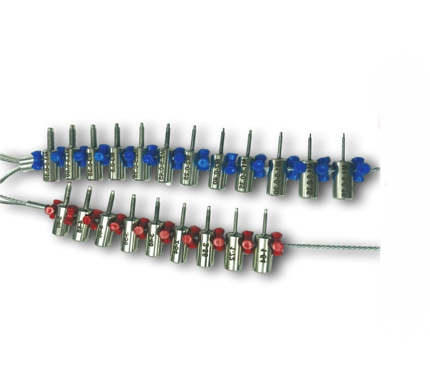 Bolt Nut Thread Measure Gauge Size Checker - Mini Inch & Metric Set Kit ...