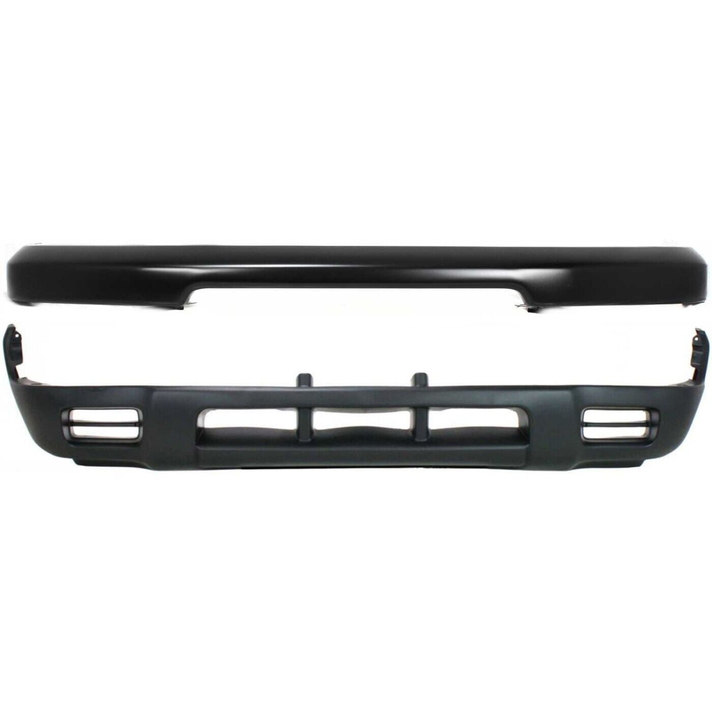 Bolt-On Black Steel Front Bumper and Valance Kit for 2000-2001 for ...