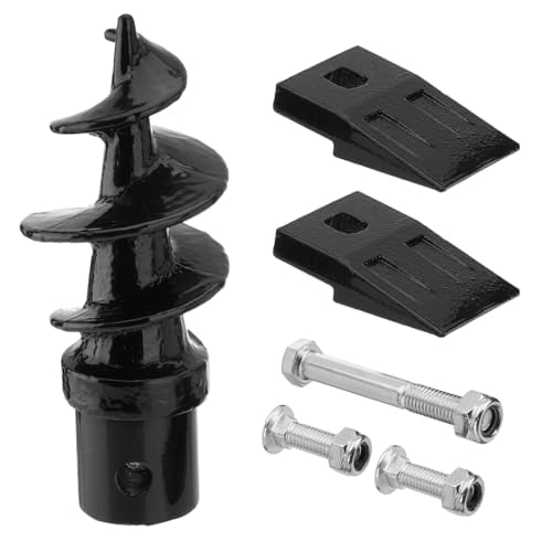Bolt-On Spiral Point Auger, with 2 Pack 3 Point Auger Cutting Edge, for ...
